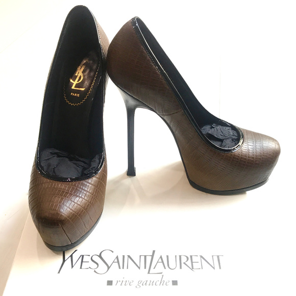 Yves Saint Laurent | Shoes | Ysl Leather Tribtoo Platform Pumps | Poshmark